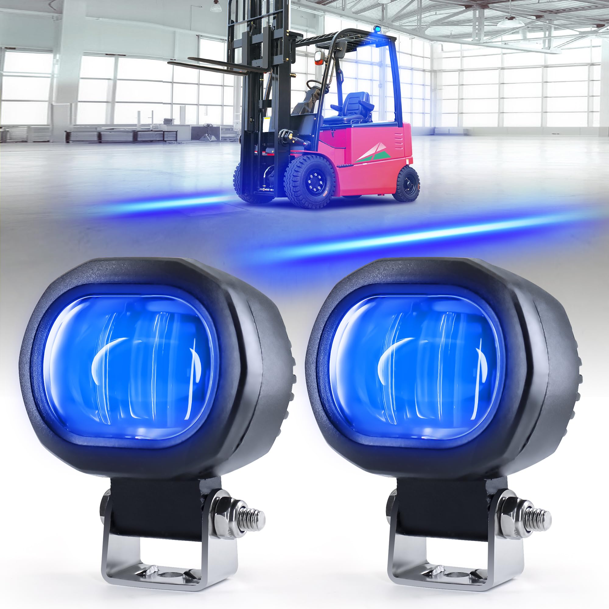 Snapklik.com : eTzone LED Forklift Light 1000LM Blue Warehouse ...