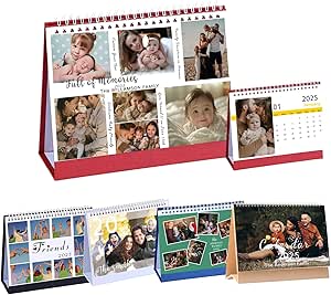 Amazon.com : Custom Calendar 2025 Personalized Desk Calendar with Your ...