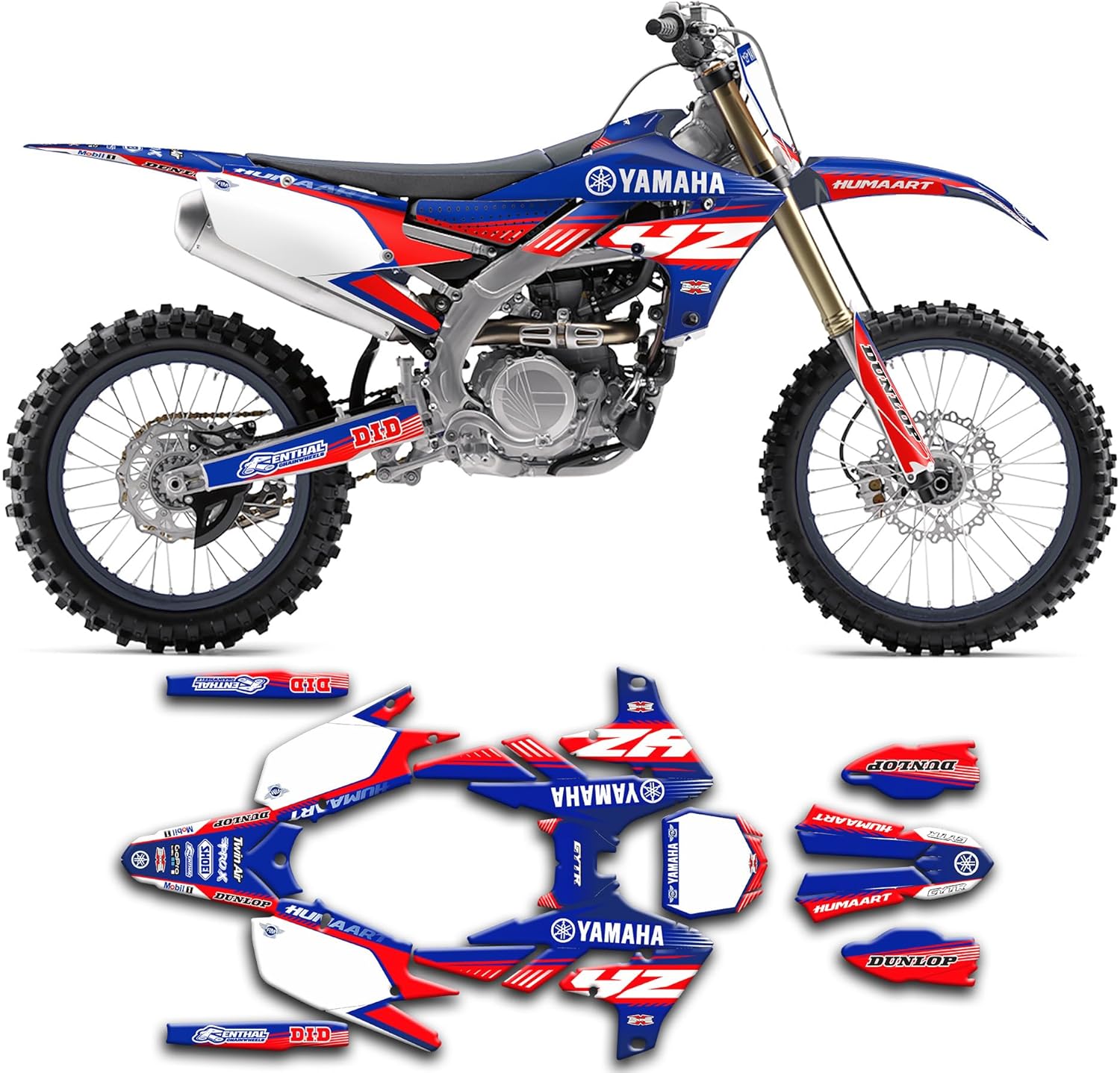 Amazon.com: Kungfu Graphics Custom Decal Kit for WR450F 2019 2020 2021 ...