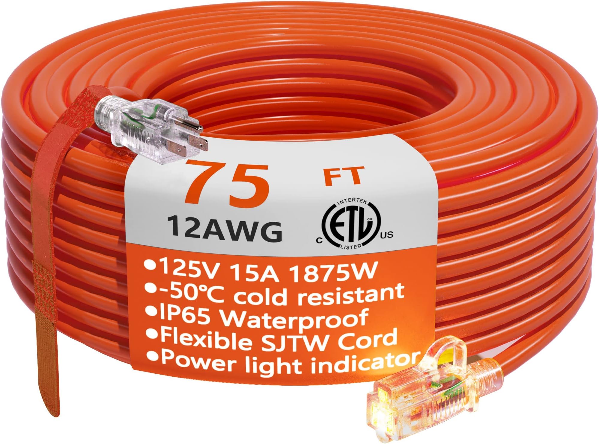 Amazon.com: HUANCHAIN 250 ft Outdoor Extension Cord Waterproof 12/3 ...