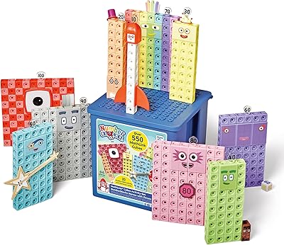 hand2mind Numberblocks Heroes with Zeroes MathLink Cubes Conjunto de