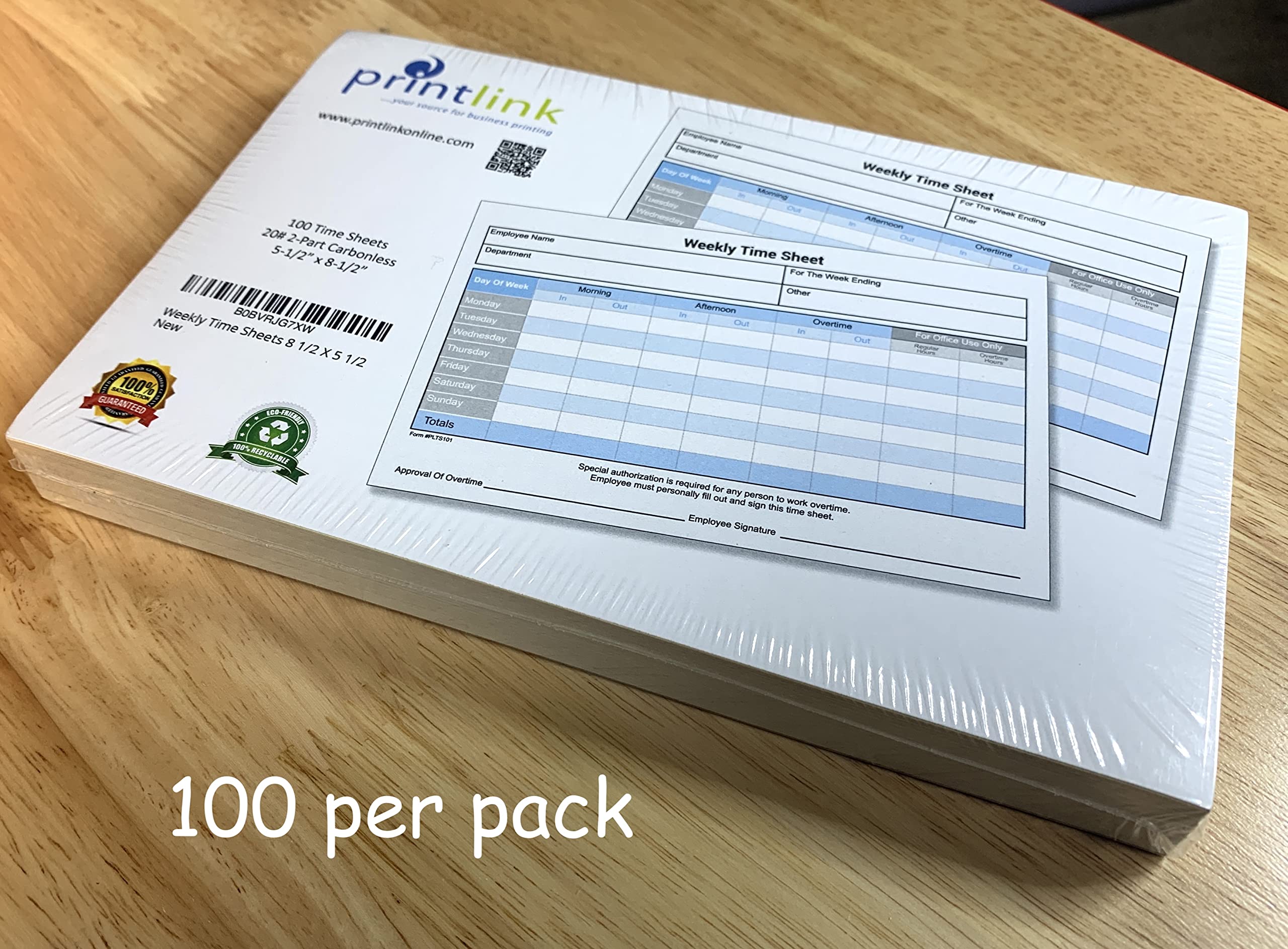 Time Card Weekly Printable Employee Time Sheets Free Printable ...