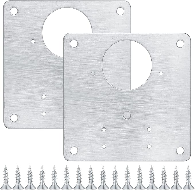 2 Pcs Hinge Repair Plate, Kitchen Cupboard Cabinets Door Hinge Repair ...