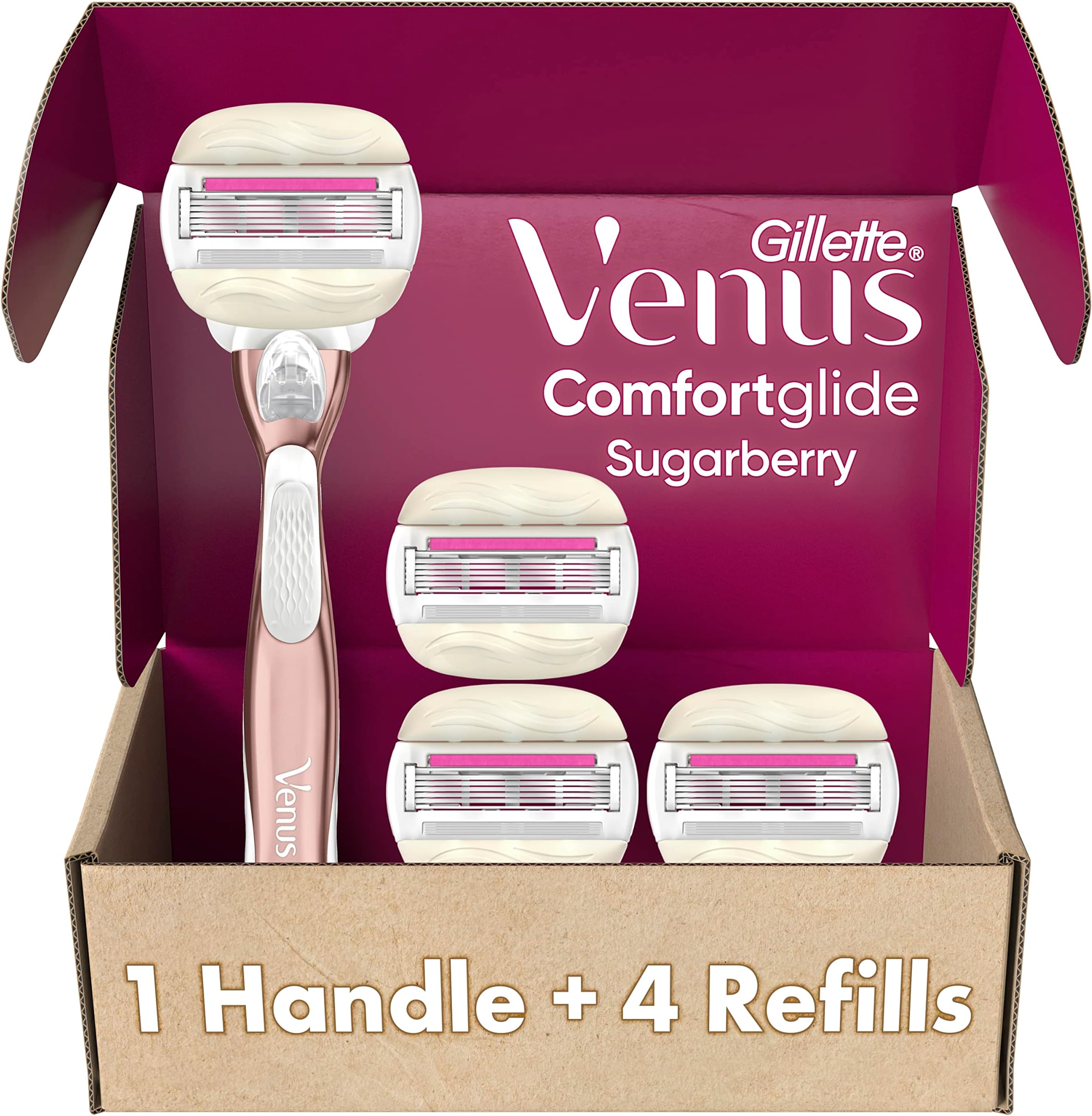 Amazon.com: Gillette Venus ComfortGlide Razors for Women, 1 Razor, 4 ...