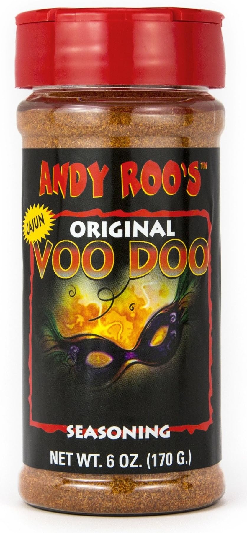 Amazon.com : Andy Roo's Cajun VooDoo Seasoning, 6 Ounce Shaker ...