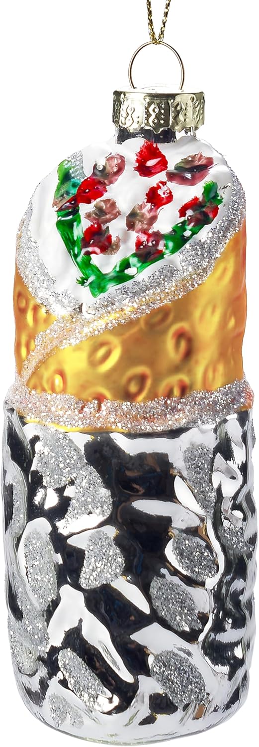 Amazon.com: Joiedomi Christmas Burrito Glass Ornament, Xmas Glass Blown ...