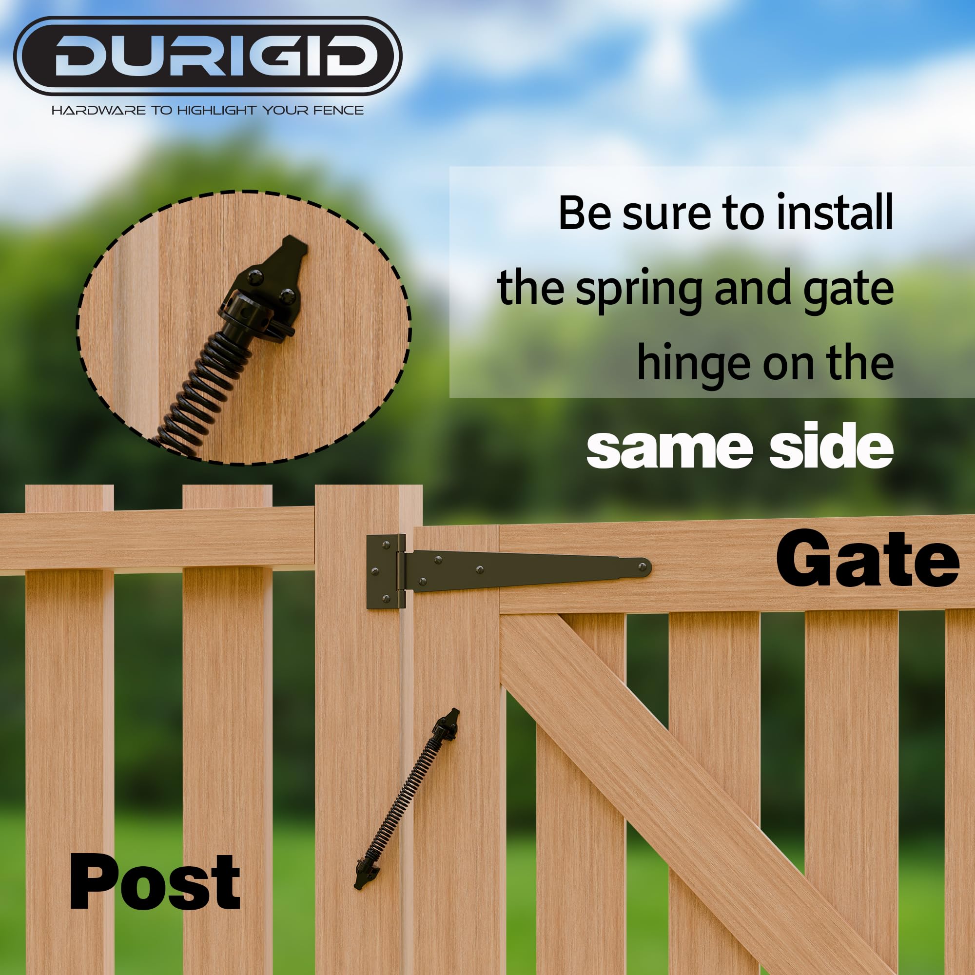 Snapklik.com : 14" Gate Springs Self Closing Outdoor, Gate Spring Self ...