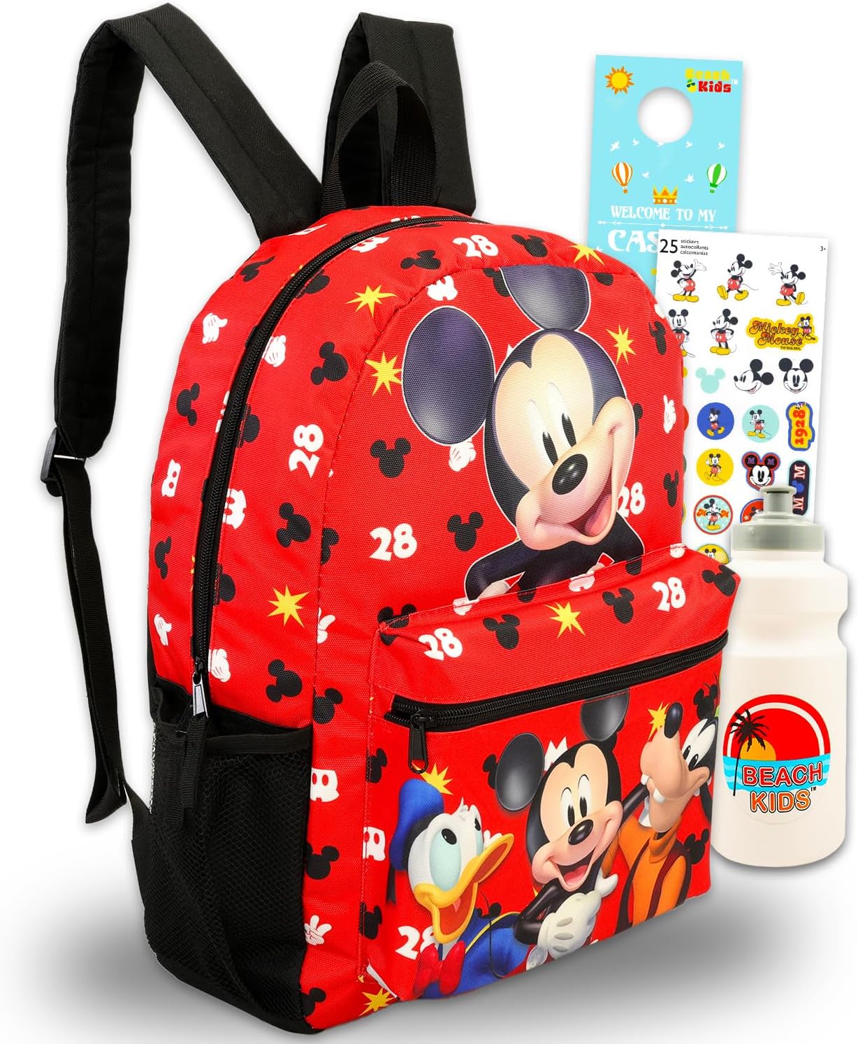 Amazon.com | Disney Mickey Mouse Backpack for Kids - Bundle with 16 ...