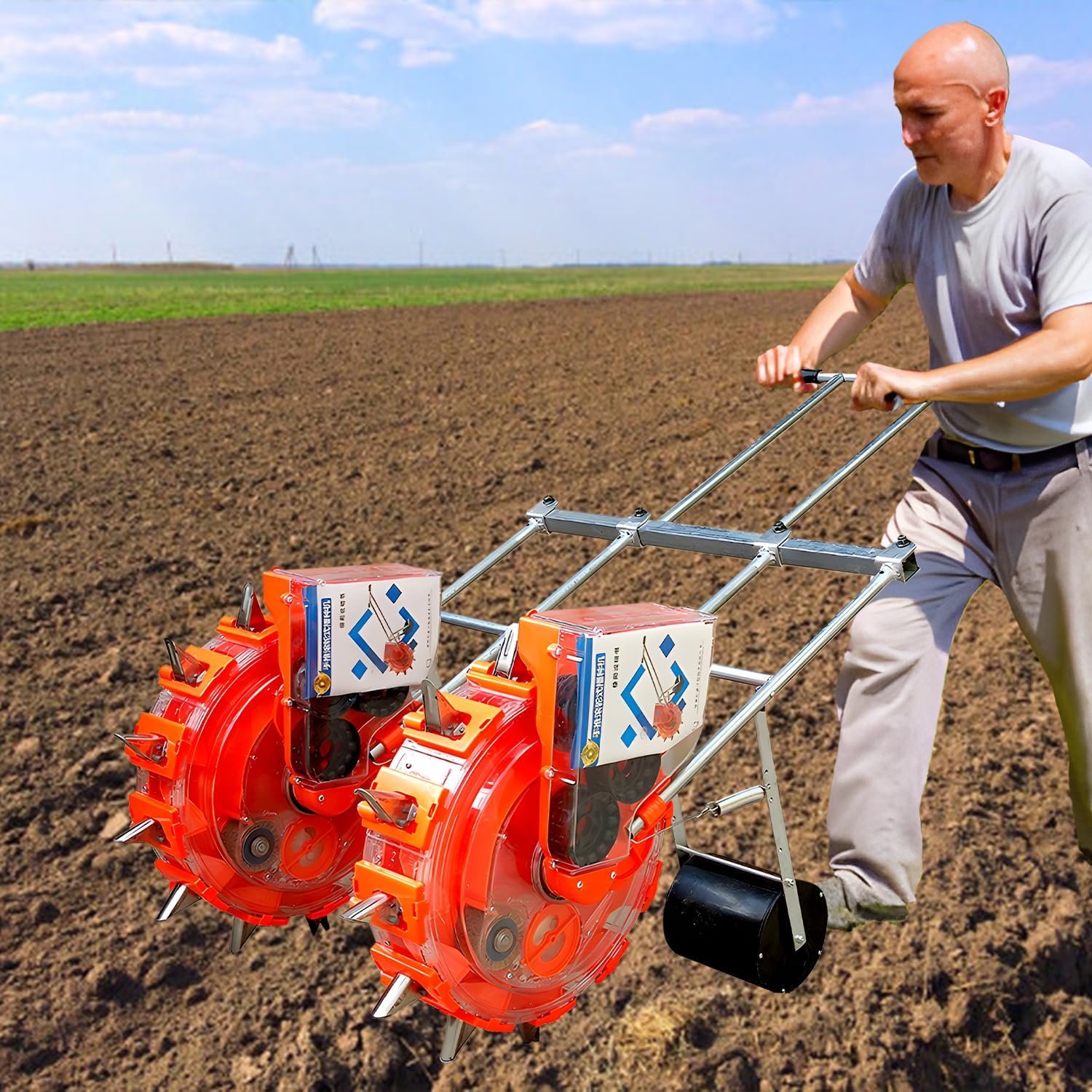 Adjustable Dual-Row Garden Seeder Planter - Multi-Crop Tool for ...