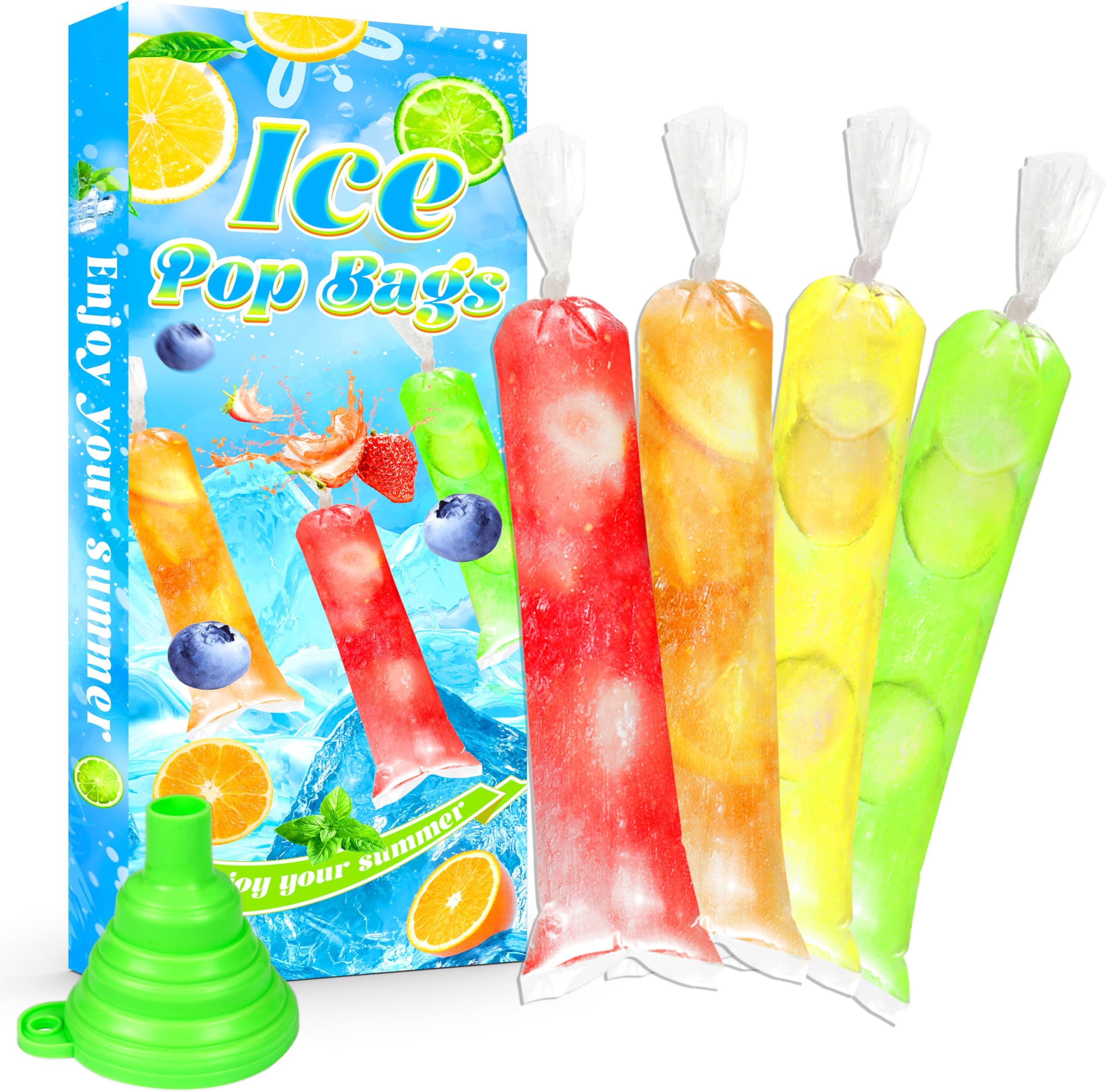 Amazon.com: 100 Pcs Quality Ice Candy bags, ice candy wrapper, poly ...