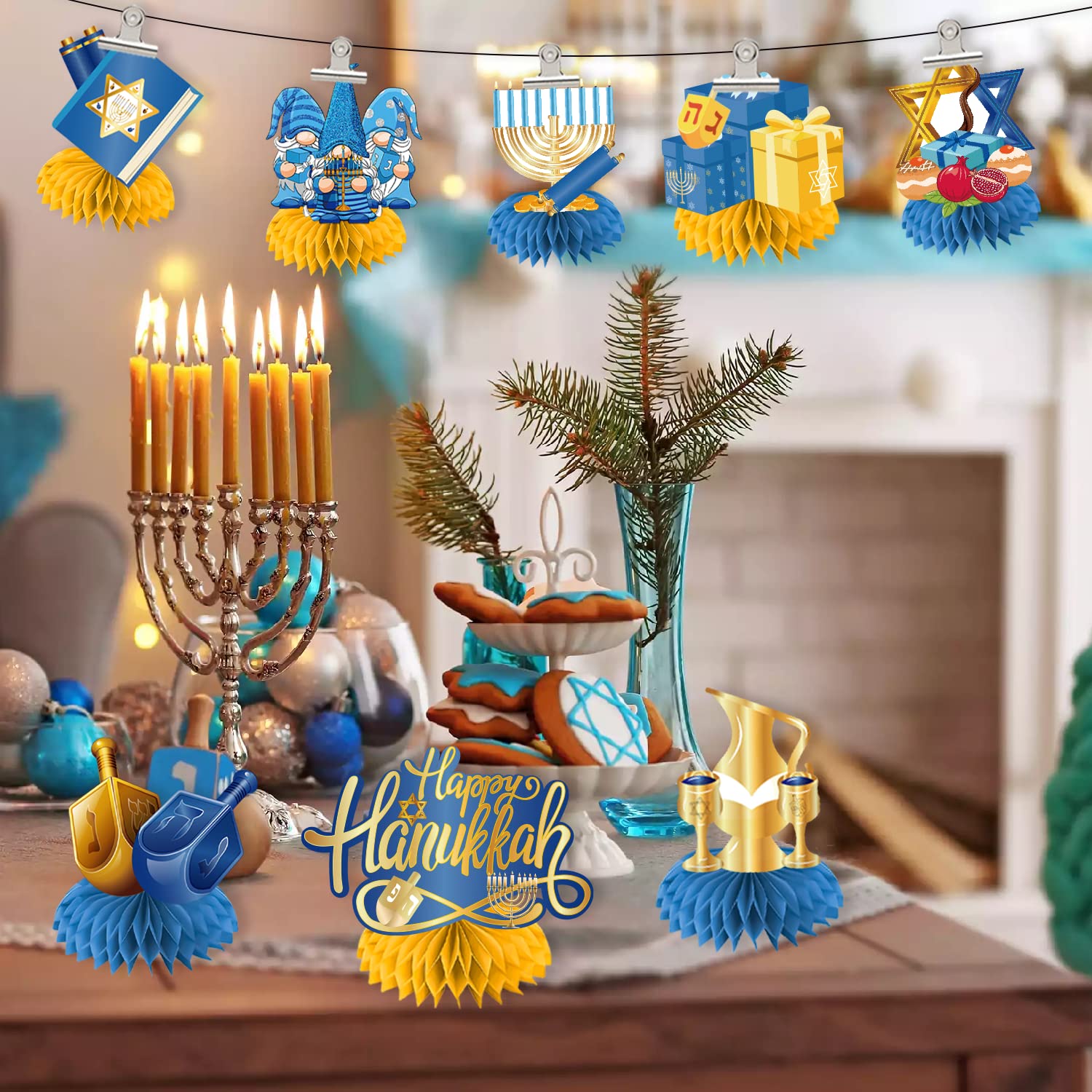 Jewish Hanukkah Decorations And Food For The Table Hanukkah Holiday
