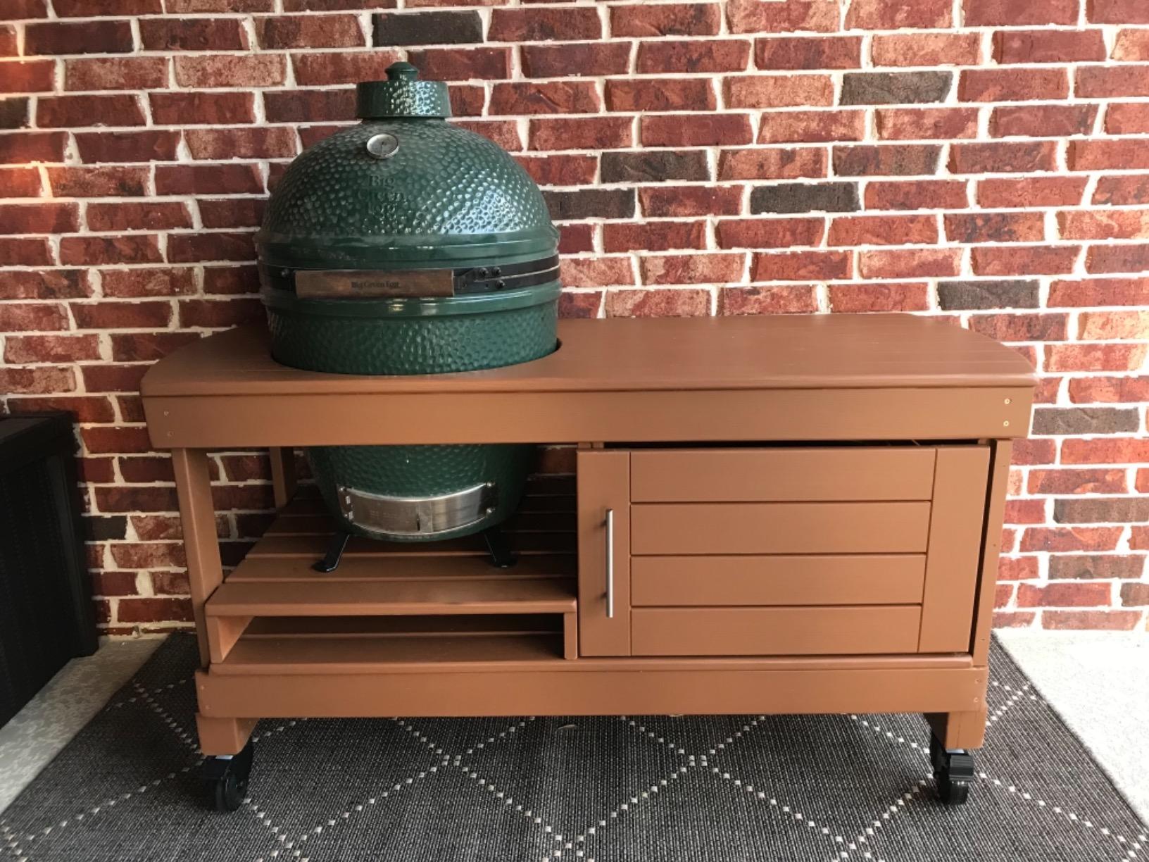 Amazon.com: Big Green Egg Cabinet Table for Large BGE with Free Drop ...