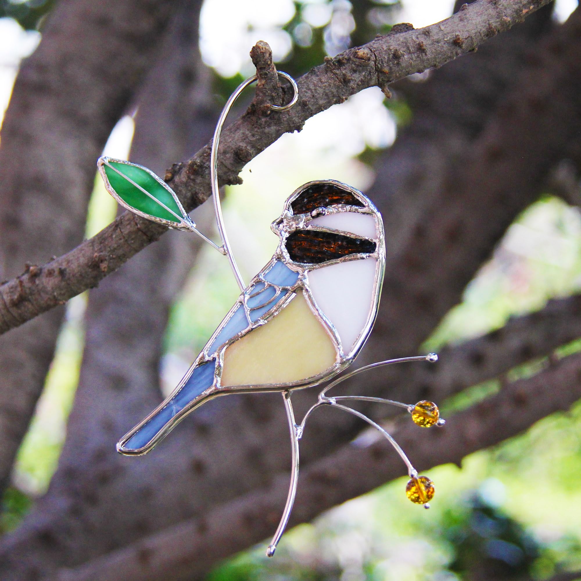 Chickadee Bird Stained Glass Patterns Amazon.com: Lolitarcrafts