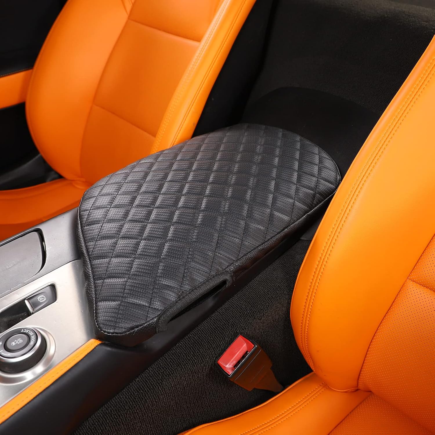 Auto Center Console Pad, Center Console Pad PU Armrest Cushion Cover ...