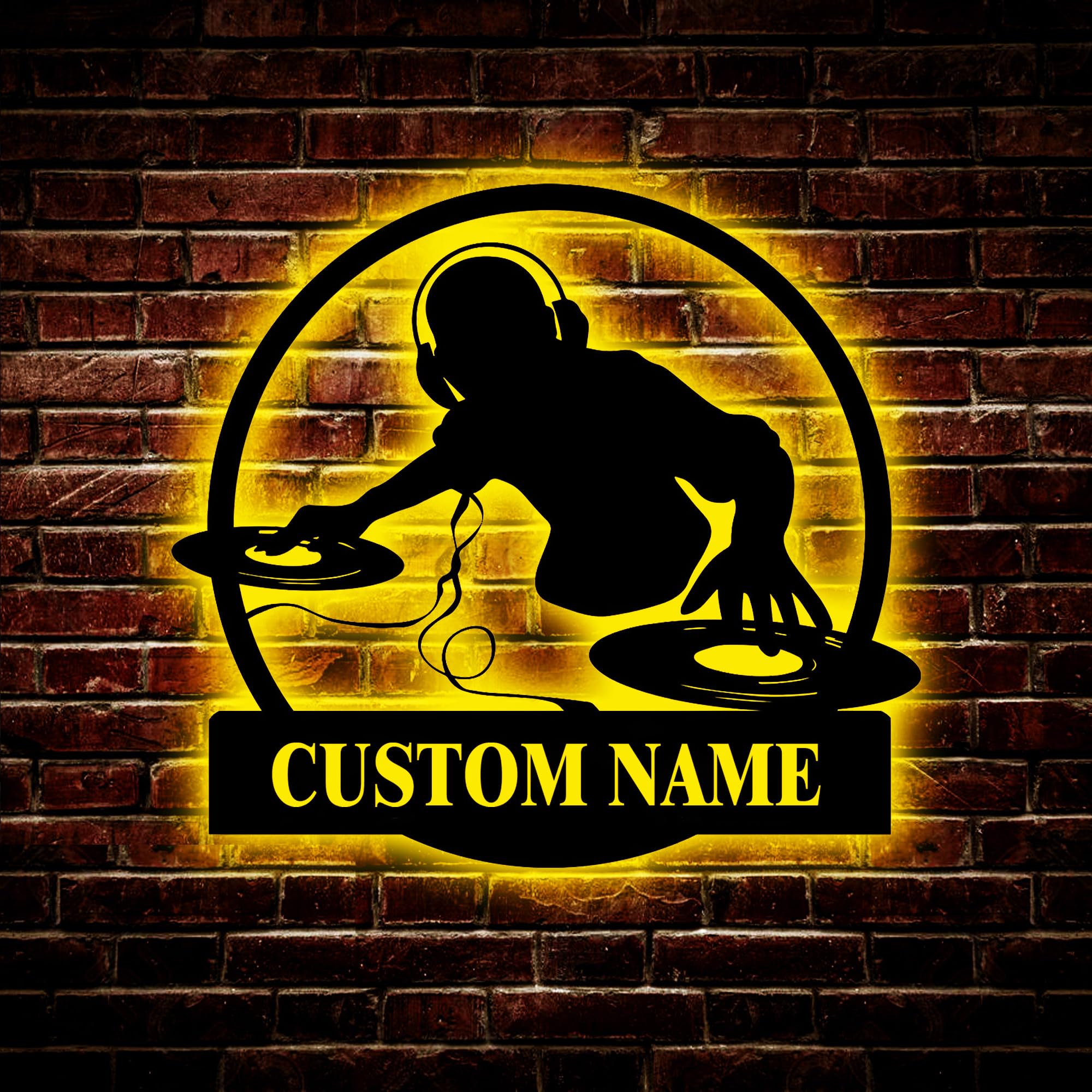Amazon.com : Custom Name Dj Player Metal Sign with LED Lights ...