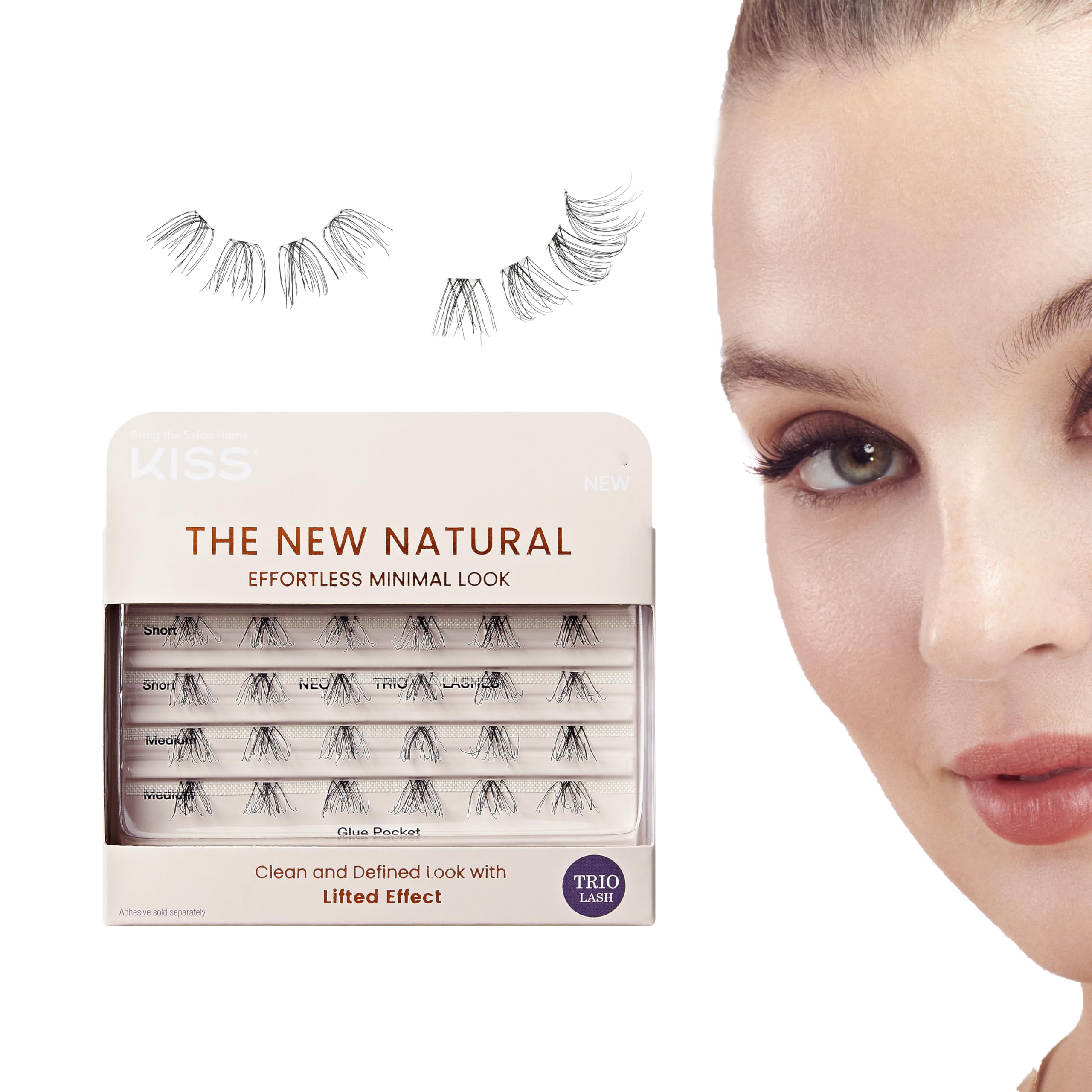 Amazon.com: KISS The New Natural, False Eyelashes, Neo', 12mm-14mm ...