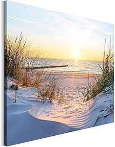 Amazon.de: Revolio 120x80 cm Leinwandbild Wandbilder Wohnzimmer Modern Kunstdruck Design ...