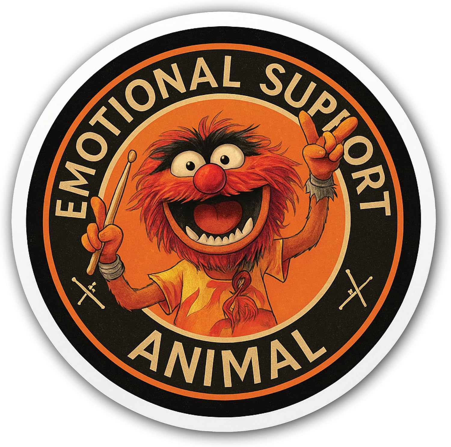 Amazon.com - 2 (Pieces) 3" and 5" Muppets Emotional Support Sticker ...