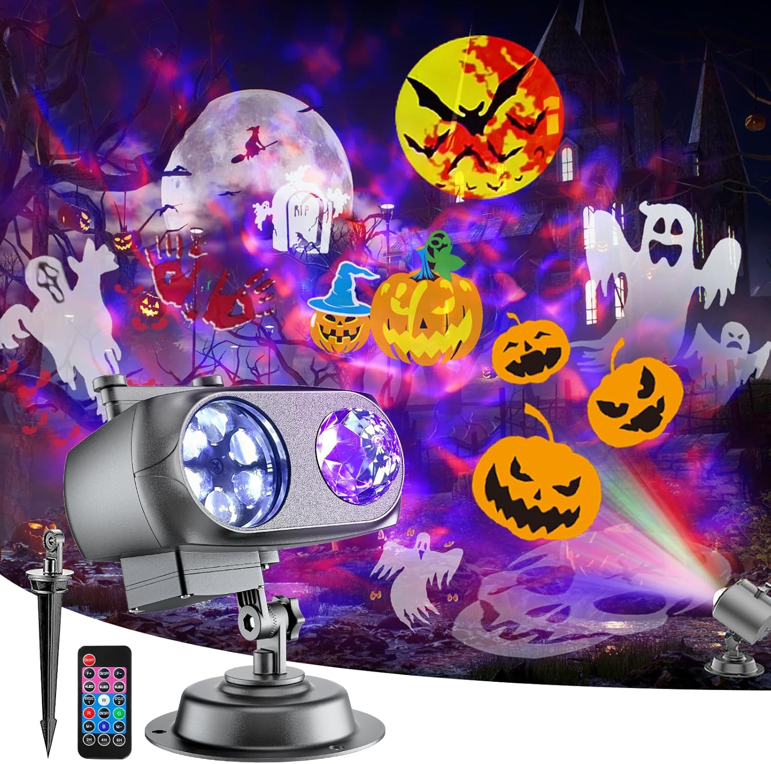 Amazon.com: Halloween Decorations Projector Lights Outdoor, Led Holiday ...