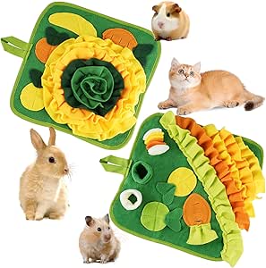 Amazon.com : NATURE Ann 2PCS Rabbit Foraging Mat,Pet Snuffle Mat for ...