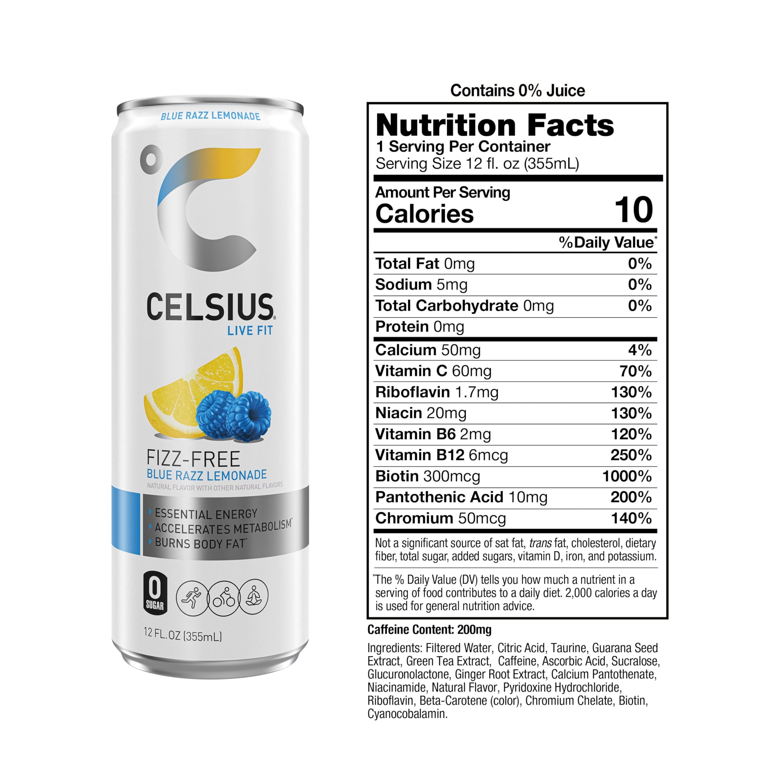 Snapklik.com : CELSIUS Fizz Free Blue Razz Lemonade, Functional ...