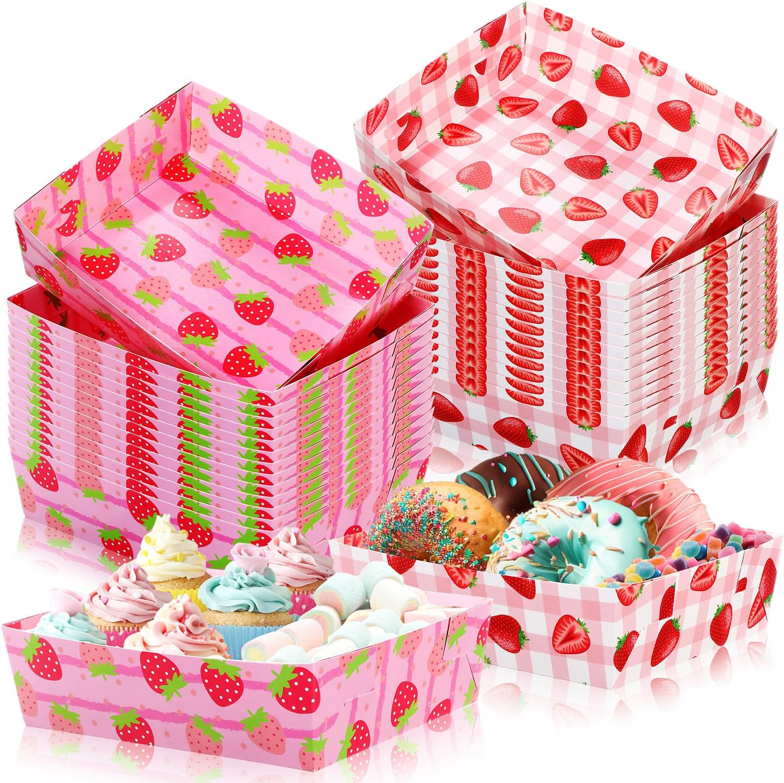 Amazon.com | RattanView 3 Pcs Strawberry Trays Strawberry Birthday ...