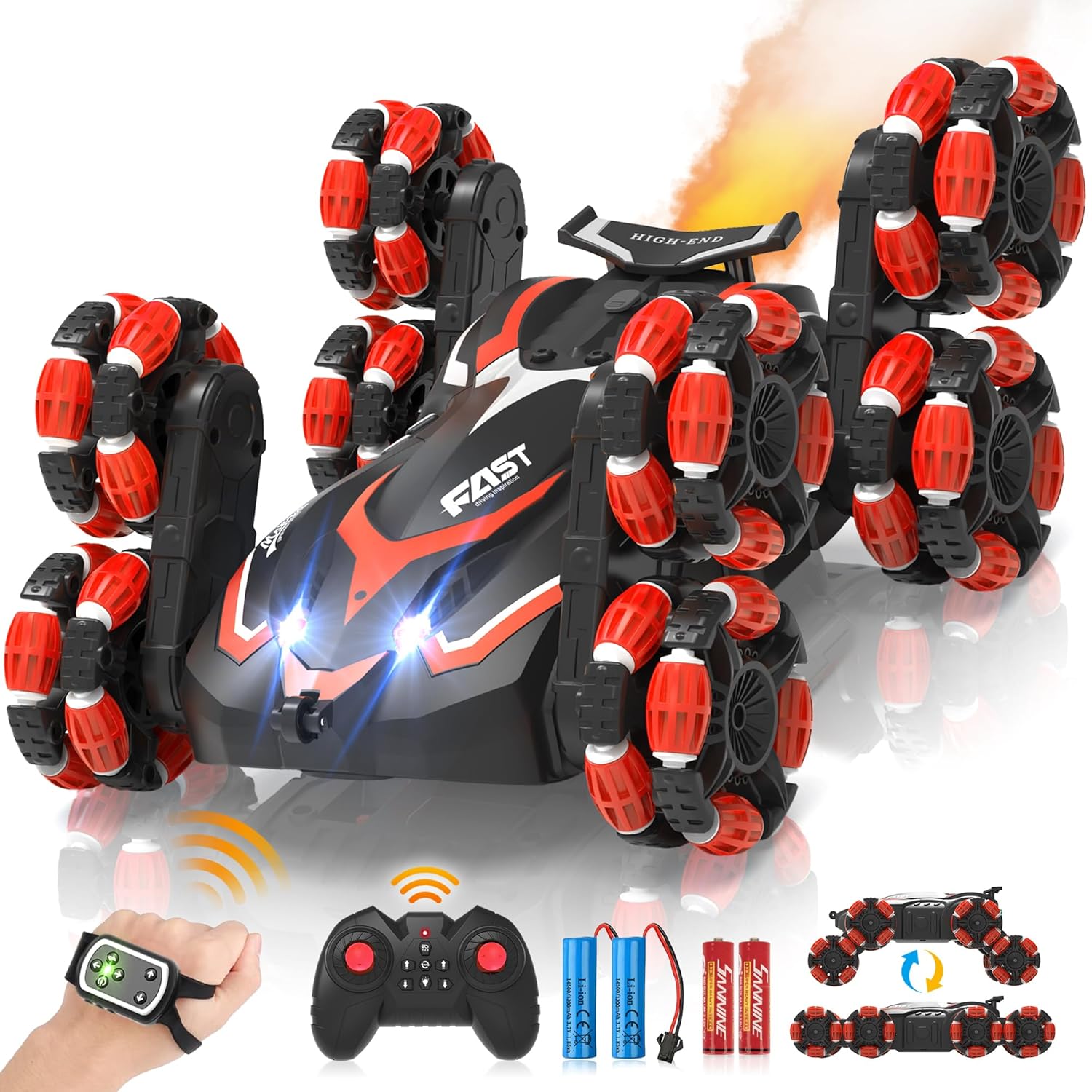 Amazon.com: Eulogia Remote Control Car Toys 8WD Gesture Sensing RC ...