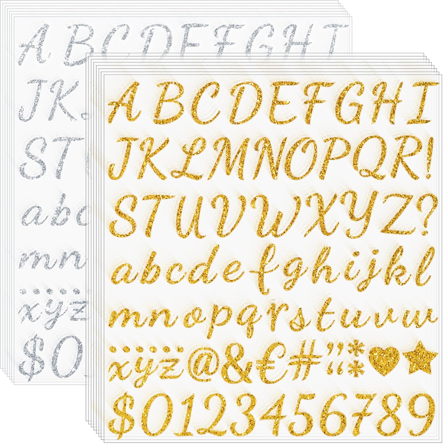 Amazon.com: 1245Pcs Letter Stickers 15 Sheets Alphabet Stickers Vinyl ...