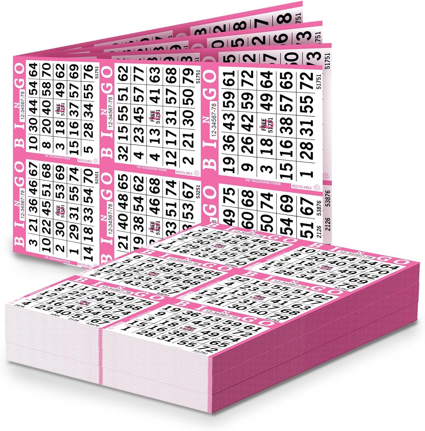 Amazon.com : Bingo Paper Sheets – 6 Faces, 12" x 8" – Pack of 500 ...