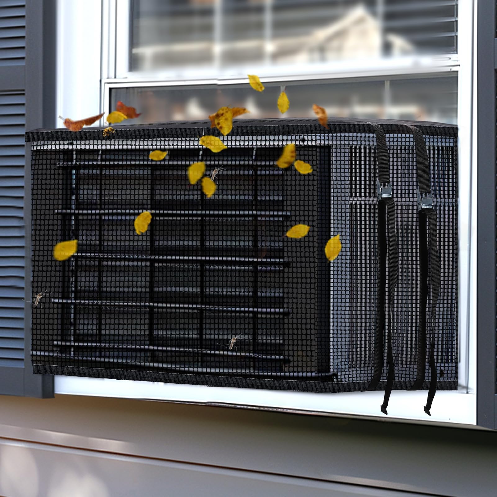 Amazon.com: ANPHSIN Mesh Window Air Conditioner Cover Outside - Dust ...