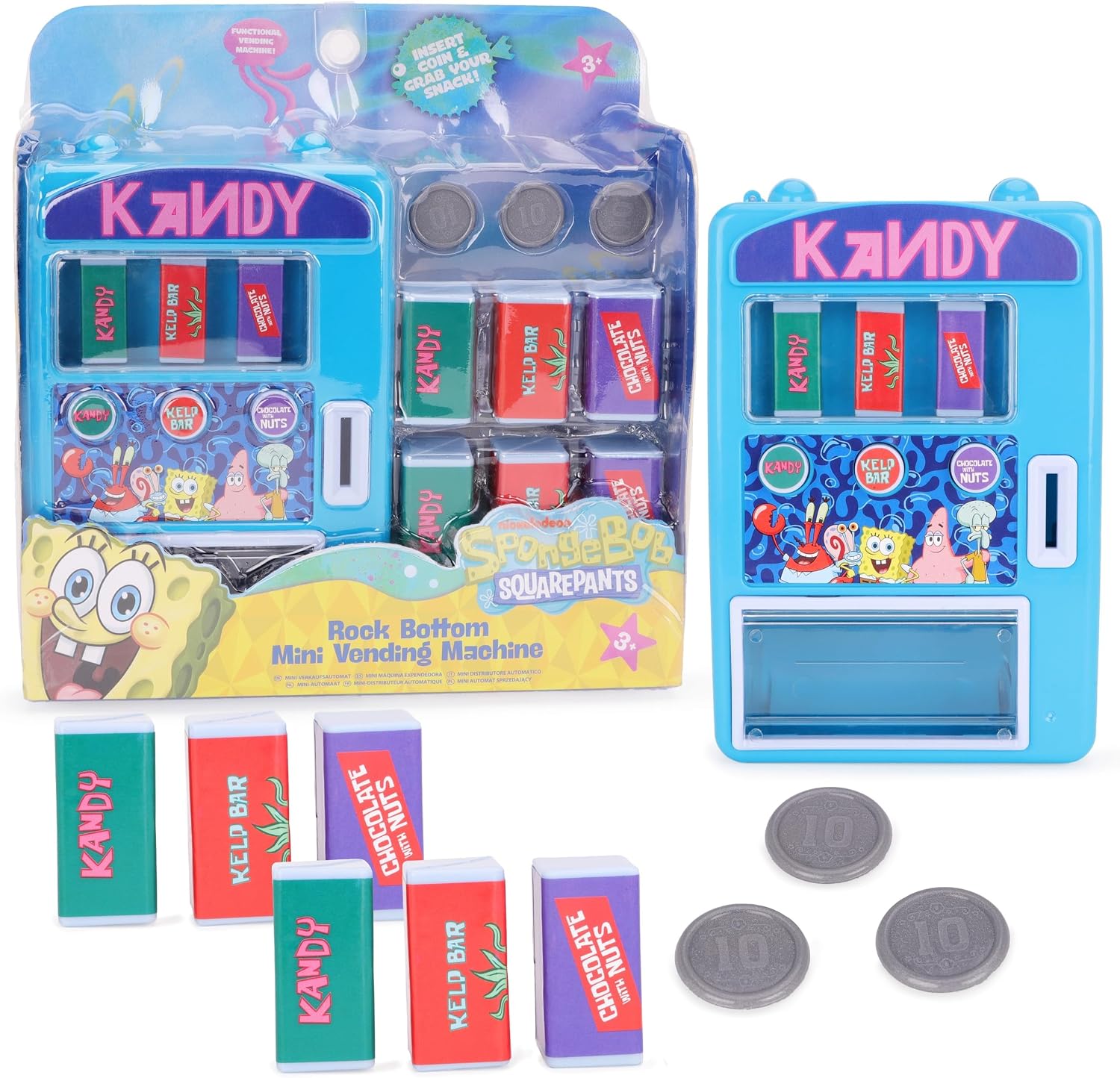 Amazon.com: Toyland® Spongebob Squarepants Mini Vending Machine Playset ...