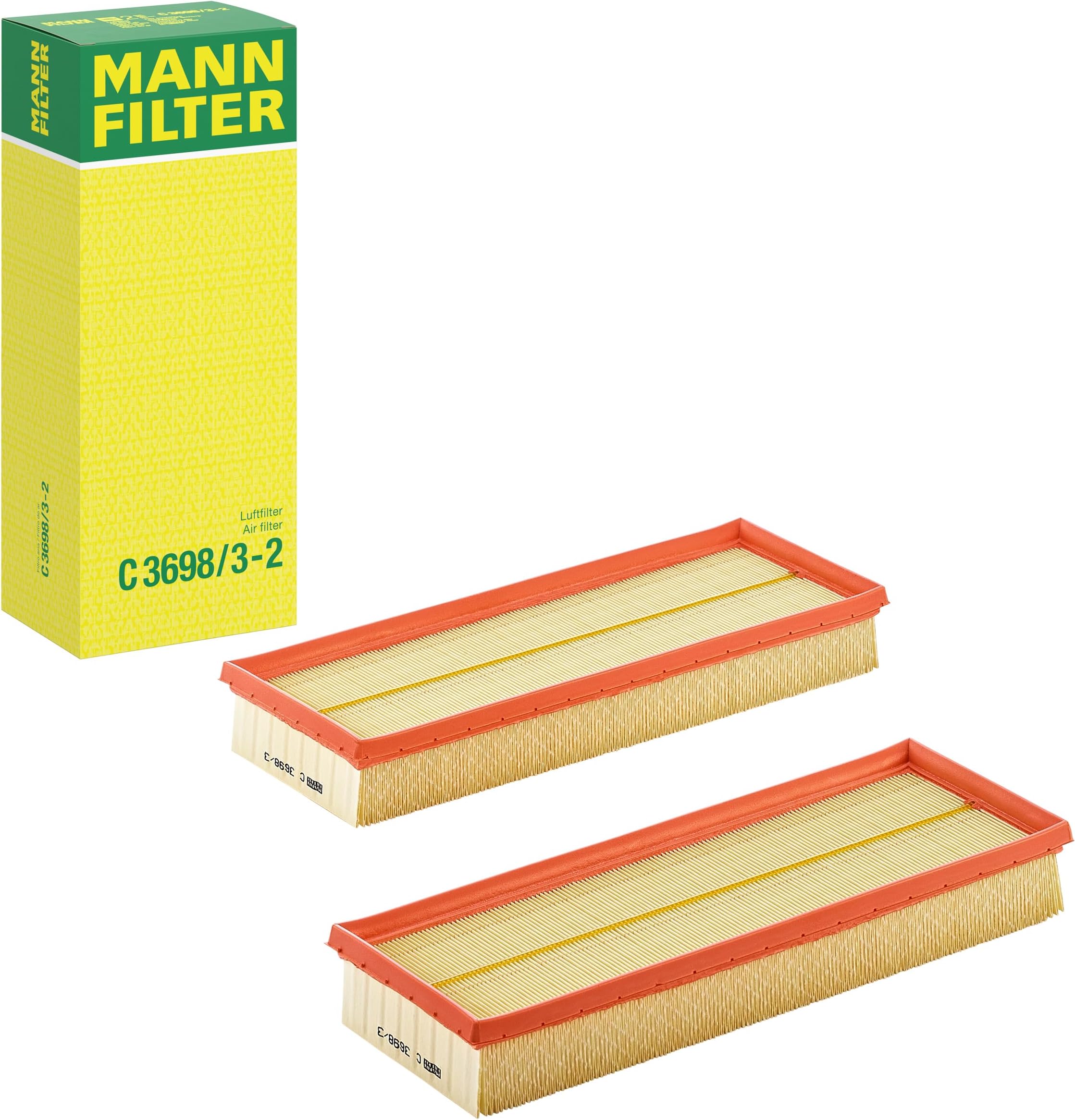 Amazon.com: Mann Filter C 3698/3-2 Air Filter Element, (Set of 2 ...