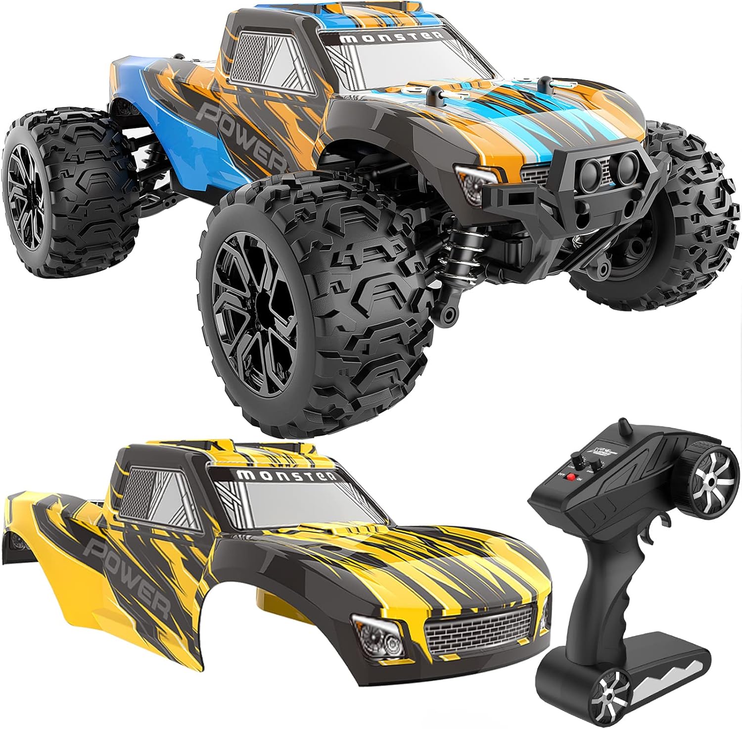 Amazon.com: GUOKAI Electric Off-Road RC Trucks, 25MPH Rock Crawler All ...