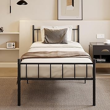 Amazon.com: DIIYIV Classic Twin XL Metal Platform Bed Frame with ...