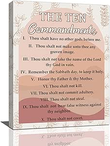 Amazon.com: The Ten Commandments Wall Art Bible Verses Pictures ...