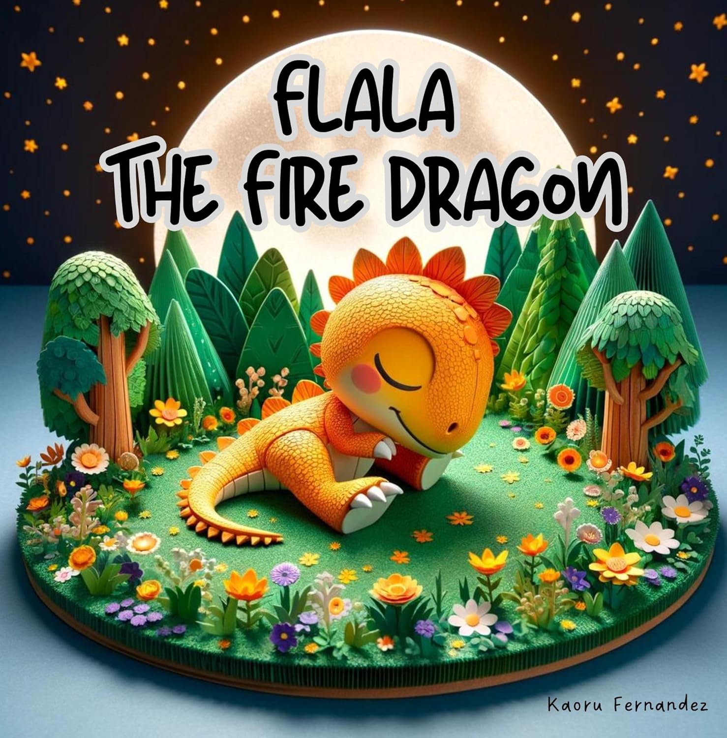 Flala the Fire Dragon: An AI Generated 3D paper craft art Picture Book ...