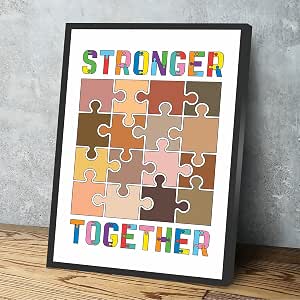 Amazon.com: Little Girls Bedroom Decor,Stronger Together,Classroom ...