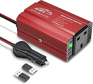 AUCARAUTO 300W Car Power Inverter 12V to 240V / 230V Modified Sine Wave ...
