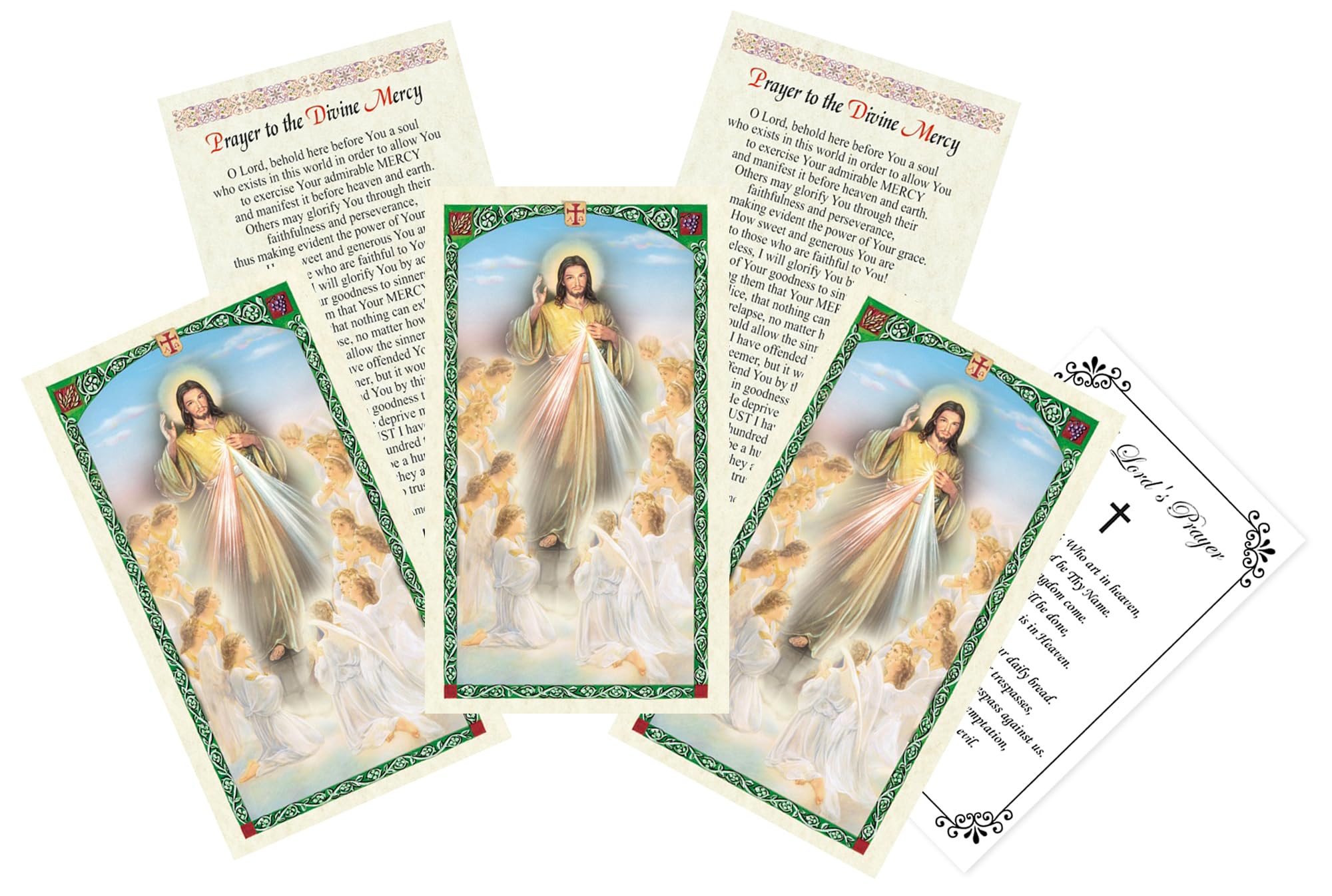 Amazon.com : Divine Mercy Cards - with The Lord's Prayer Card - Divine ...