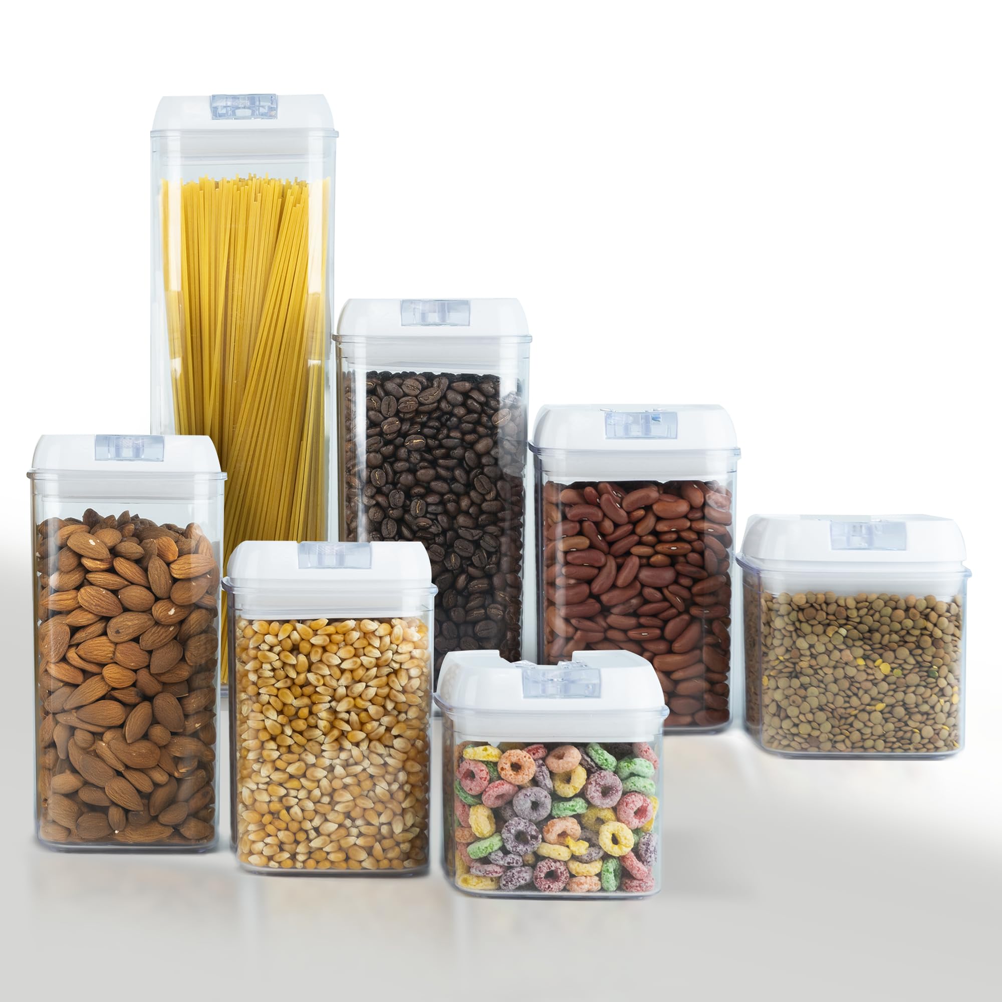 Amazon.com: Cereal Containers Storage - 7 Pieces Airtight Food Storage ...