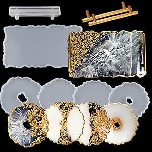 Amazon.com: EPODA 5pcs Resin Tray Molds, Silicone Tray Mold, Irregular Rectangle Silicone Tray ...