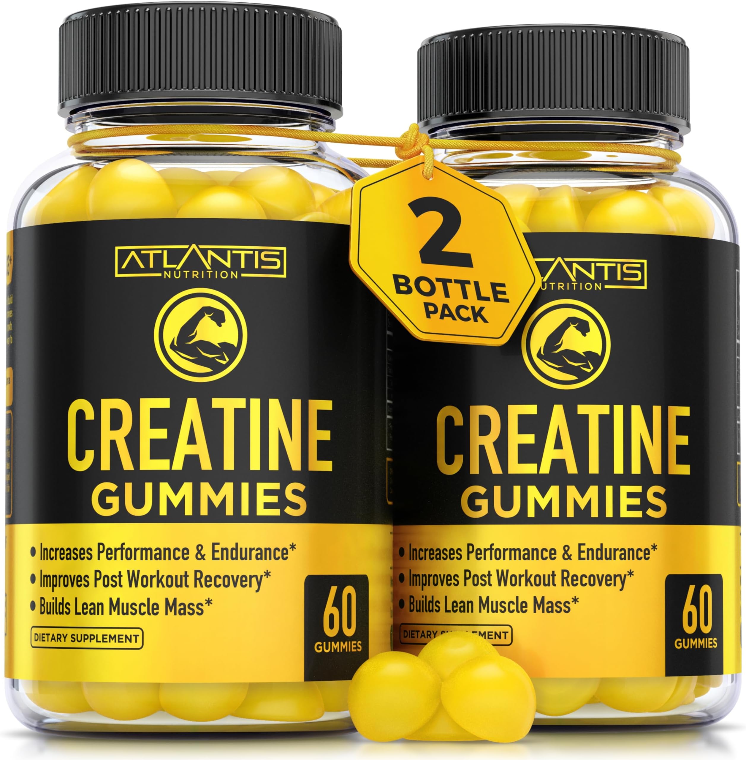 Amazon.com: Creatine Gummies for Men & Women - 5g Sugar Free Chewable ...