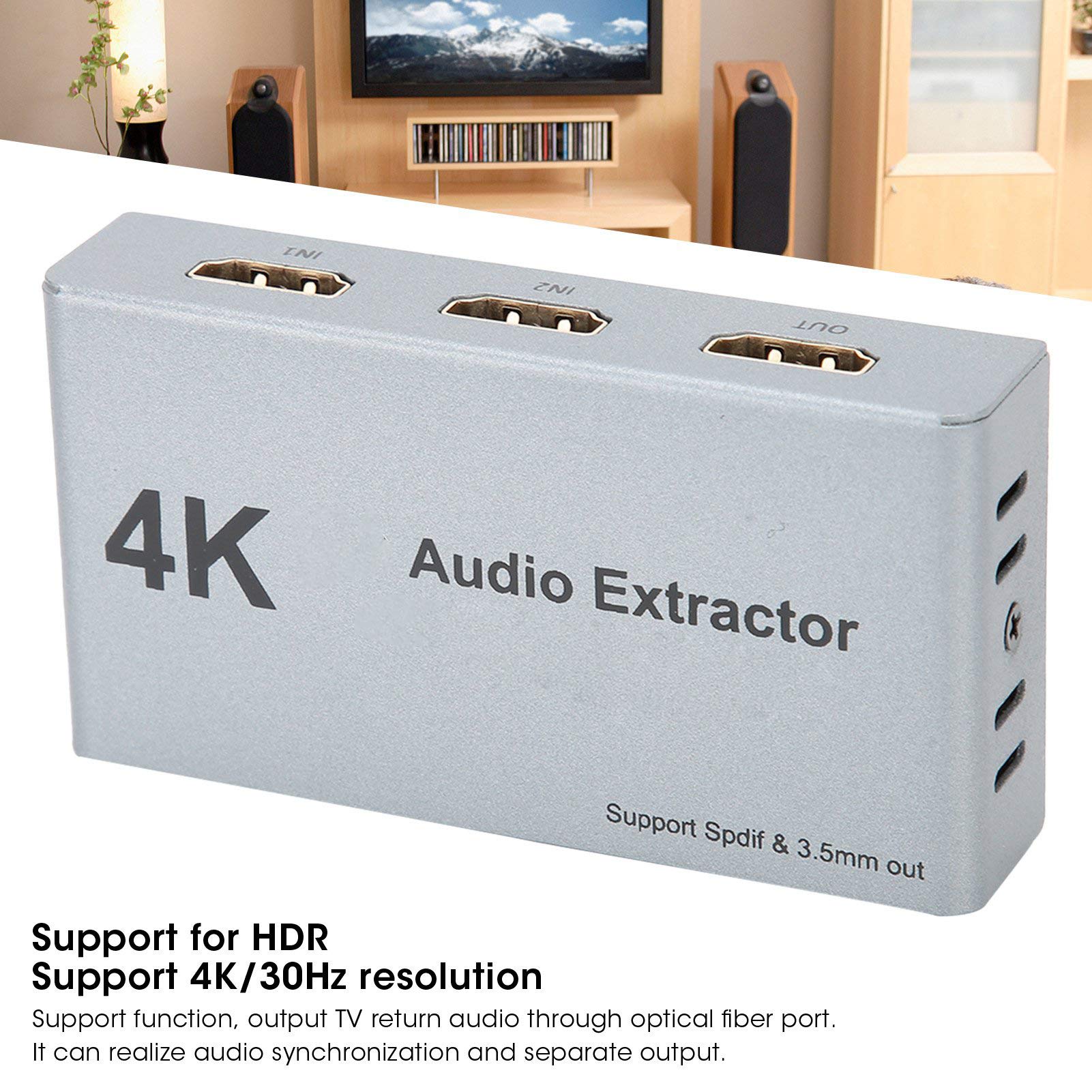 ASHATA HDMI Switch 4K HDMI Splitter, 2 in 1 out 2 X 1 HDMI Audio ...