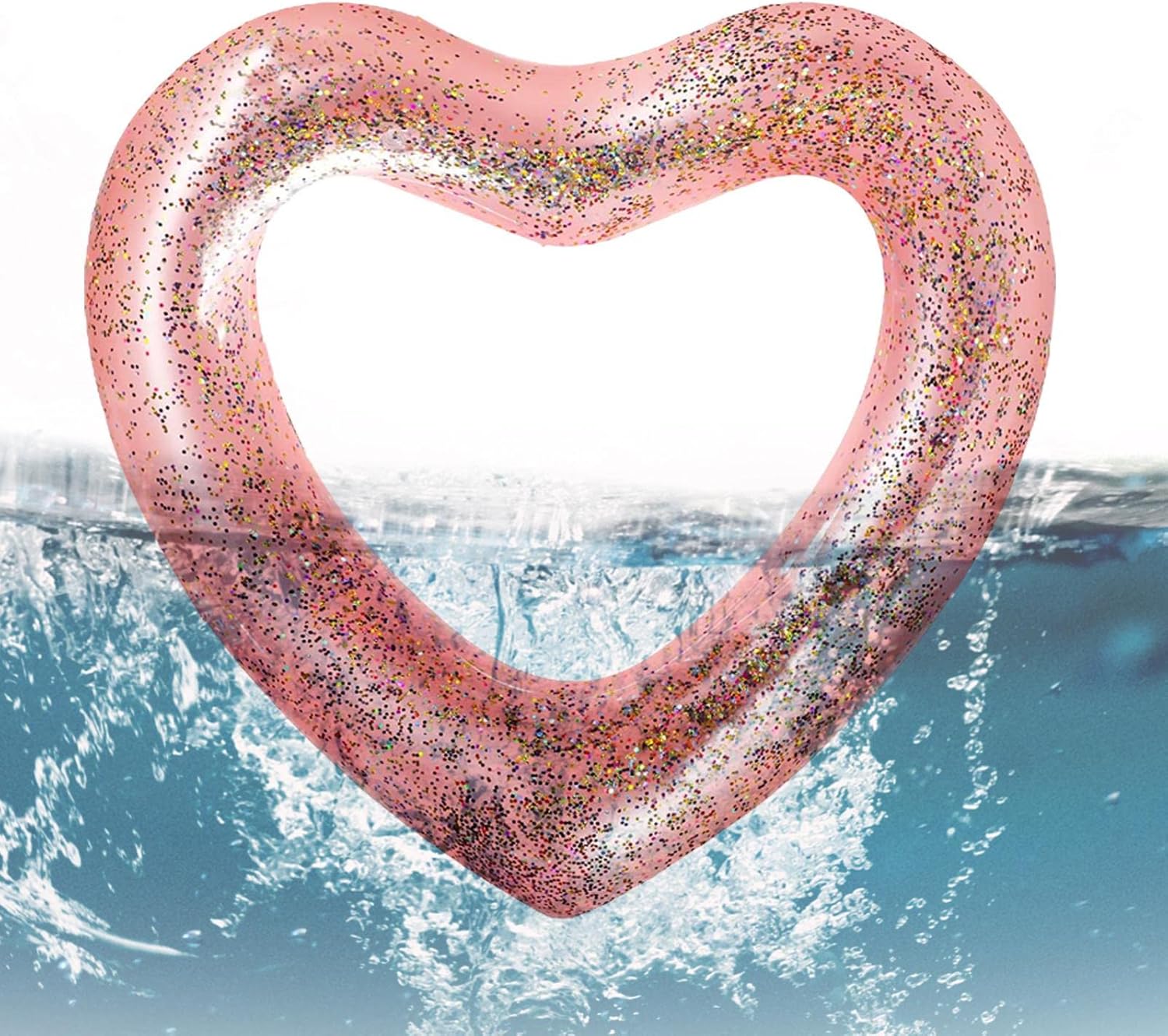 Amazon.co.jp: Inflatable Pool Float - Kids Heart Shape Pool Tube Toy ...