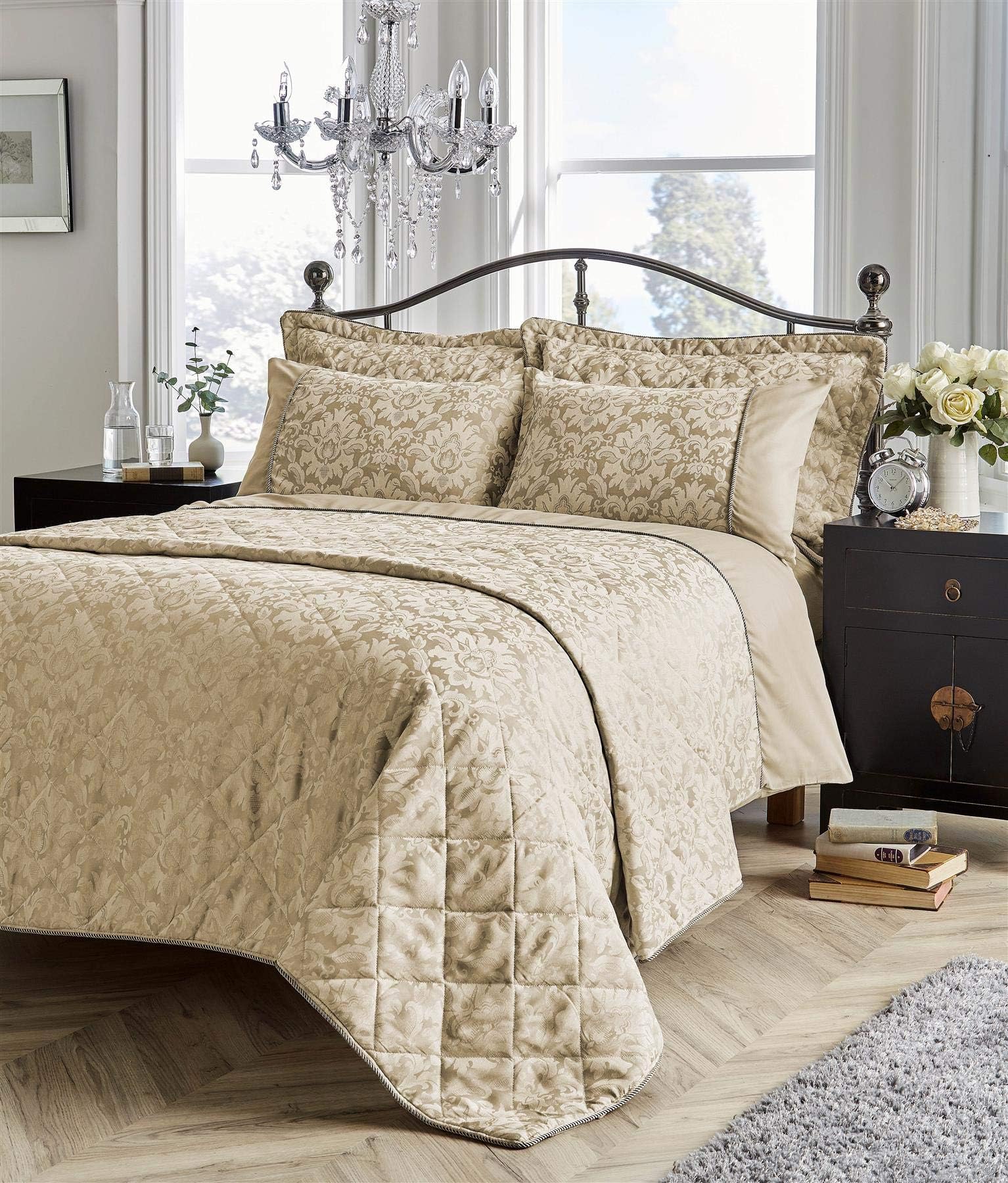 Fit Even Quilt Luxora Bedspread 3 Piece Set – Coverless Quilted Diamond ...