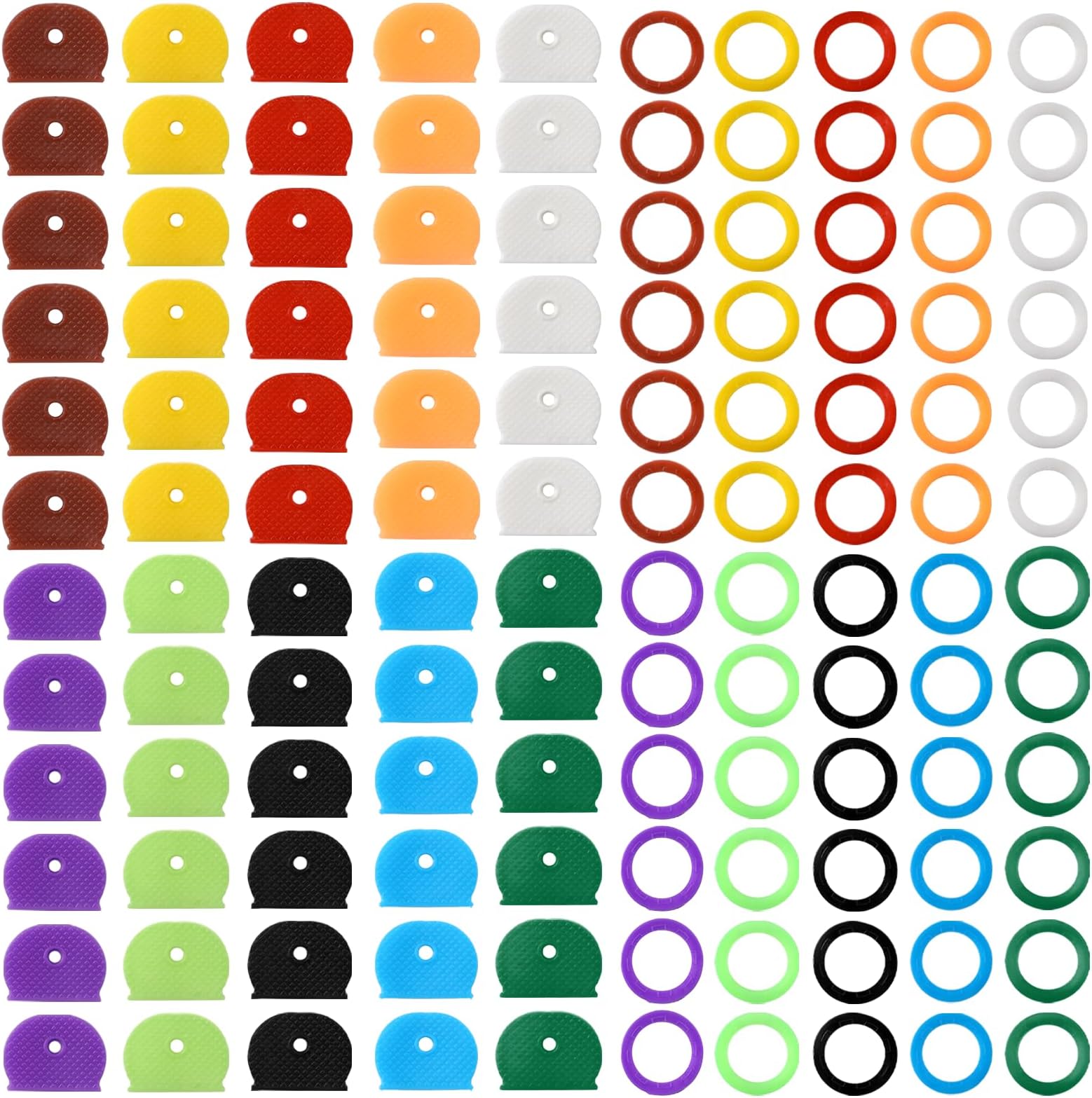 Amazon.com : 40Pcs Key Covers Caps, Key Identifier Tag Covers Set ...