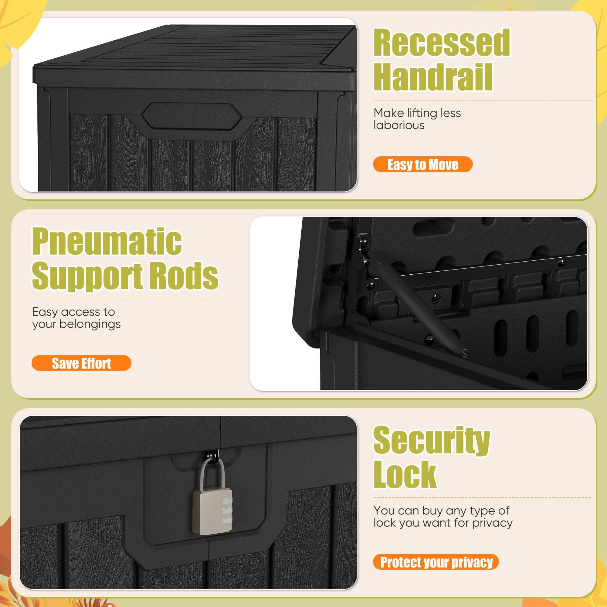 Snapklik.com : Devoko 240 Gallon Double-Wall Deck Box