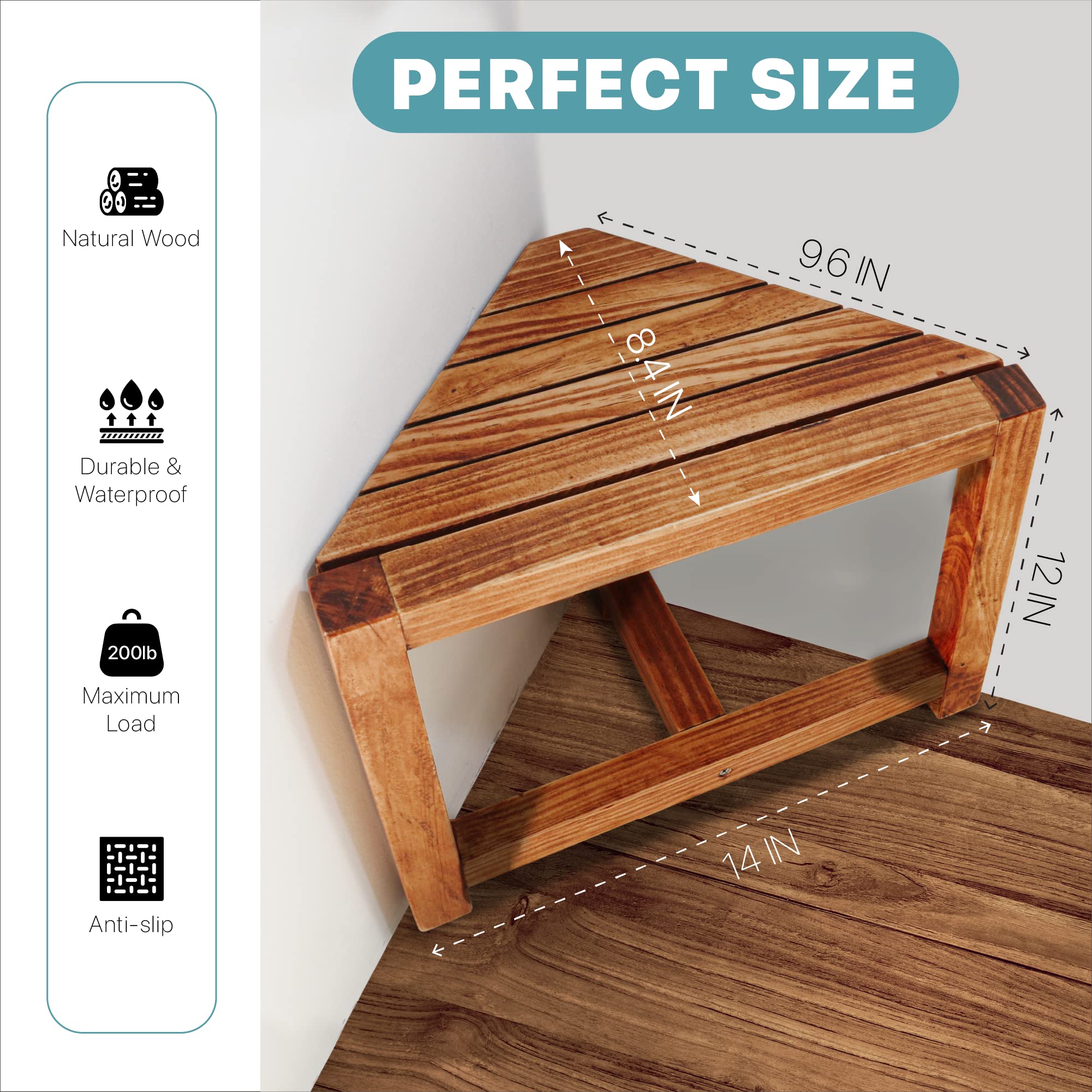 Shower Foot Rest 12 in - Shower Stool for Shaving Legs, Shower Seat for ...
