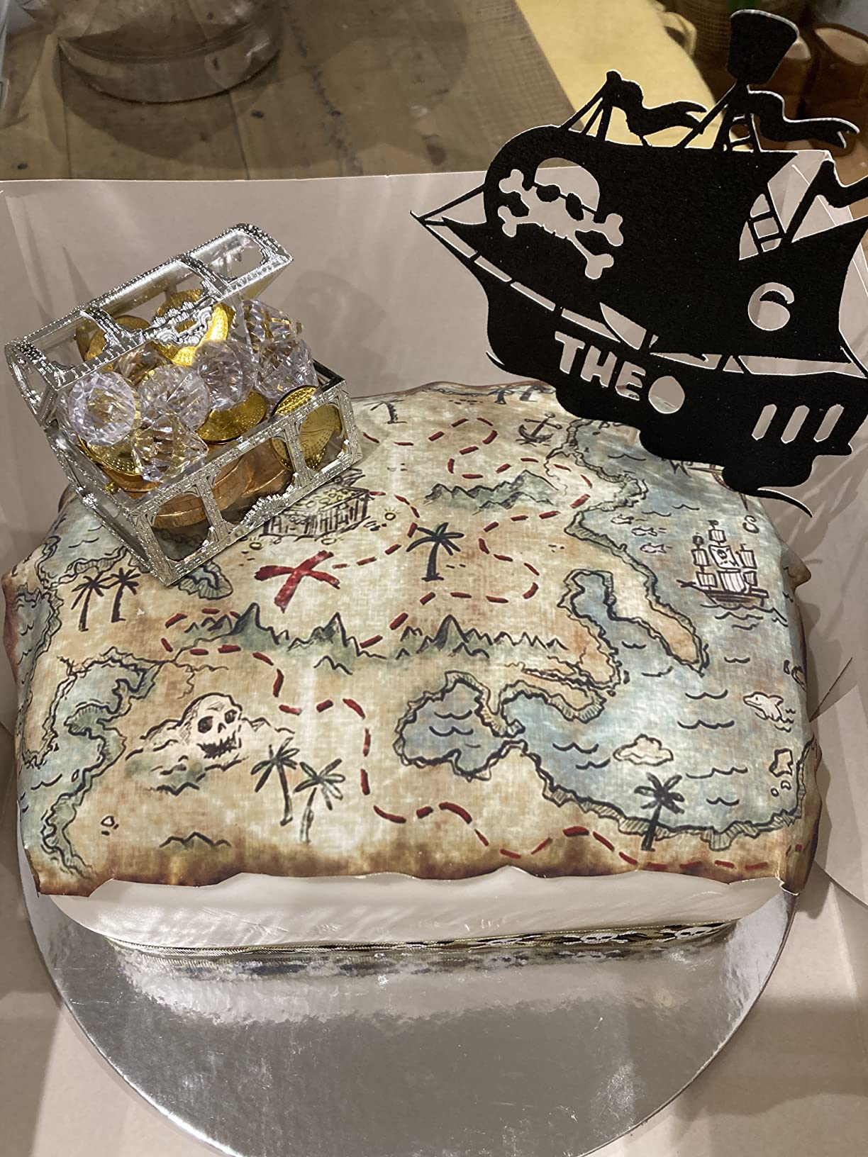 Orange Trading Dartmouth LTD A4 Treasure Map Pirate Wallpaper Edible ...