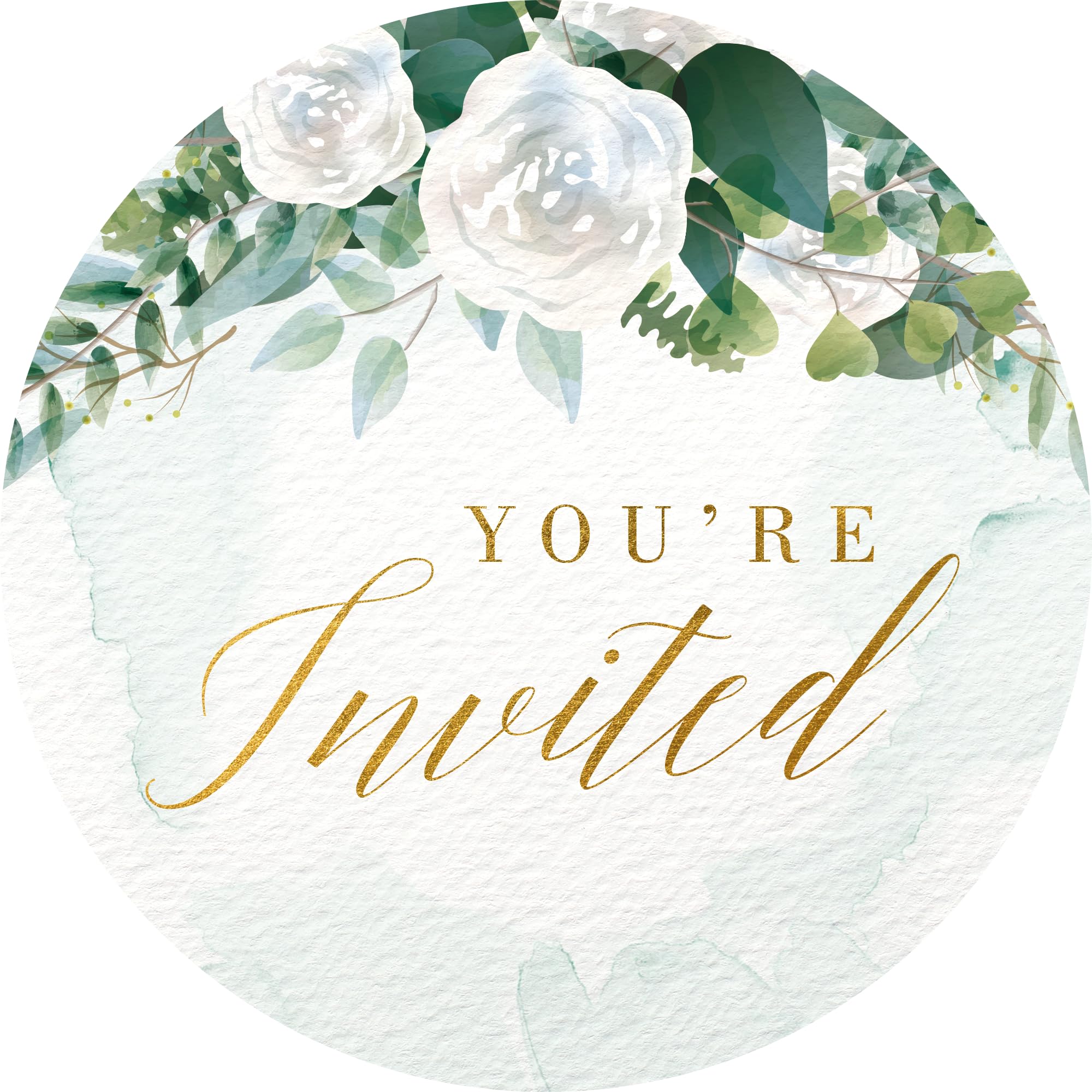 Amazon.com : Mobiusea Creation White Floral Wedding Invitation Stickers ...